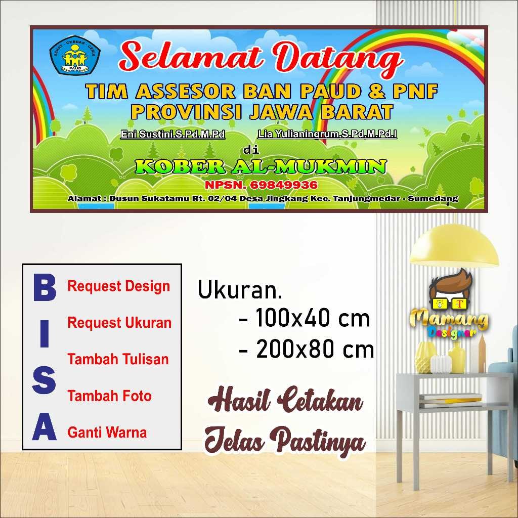 Jual backdrop Cetak Spanduk Banner MMT Untuk Acara Di Sekolah PAUD, SD ...