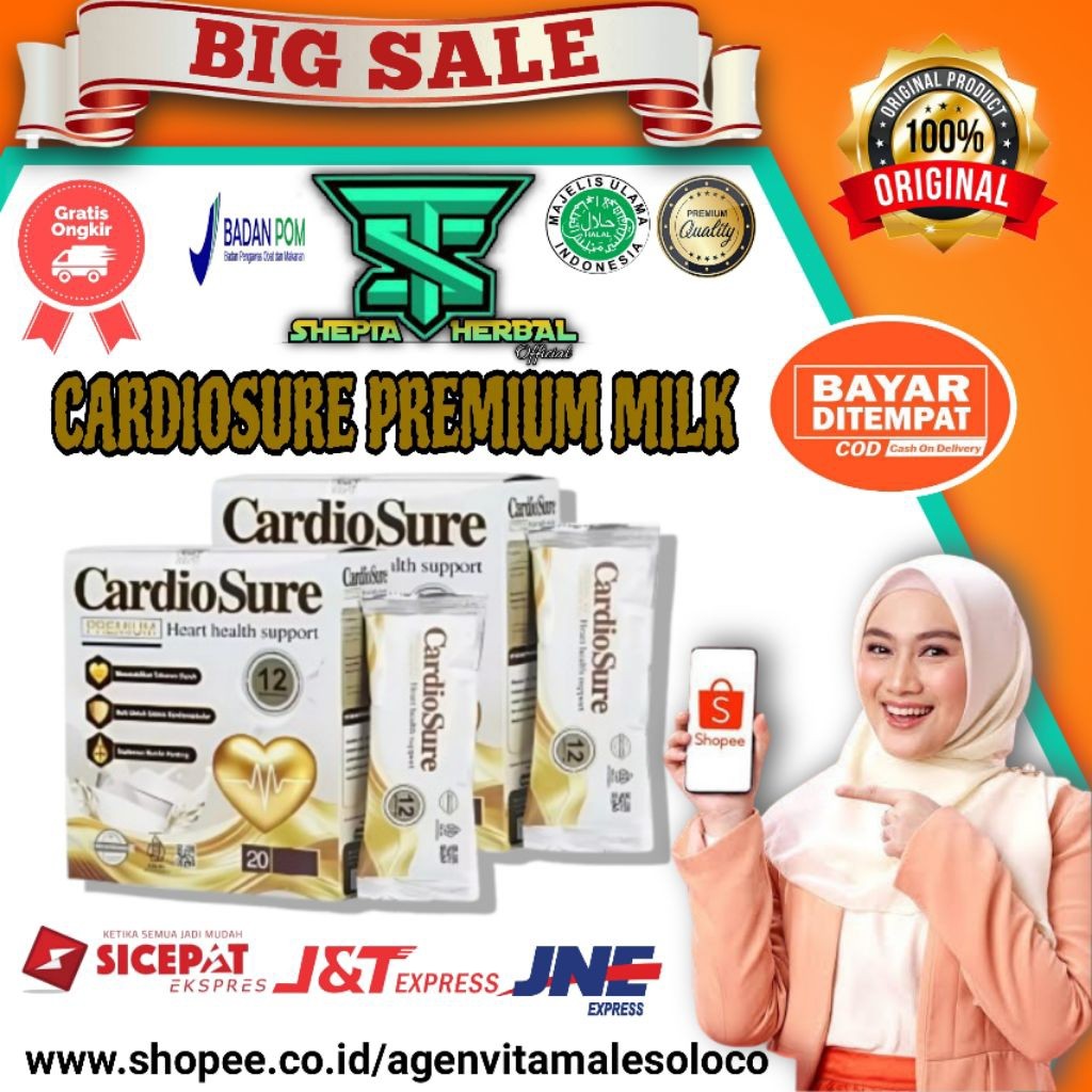Jual CARDIOSURE PREMIUM MILK SUSU NYERI SENDI ORIGINAL OBAT PERSENDIAN ...