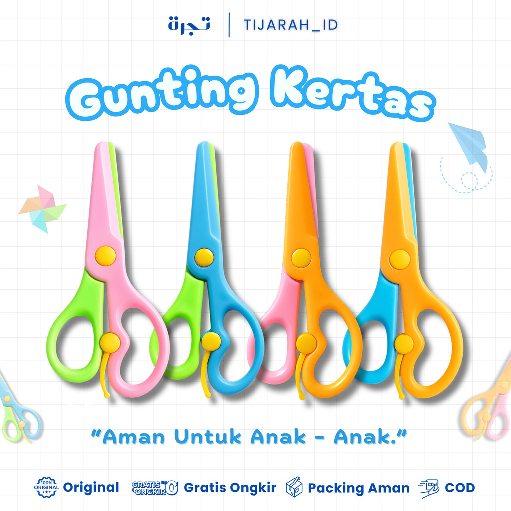 Jual GUNTING MINI AMAN UNTUK ANAK / PAPER SCISSORS FOR KIDS / GUNTING ...