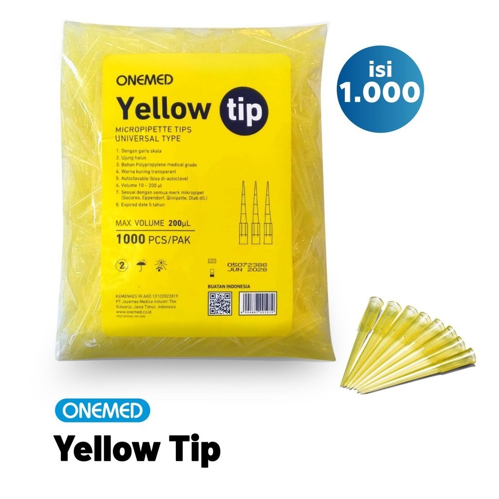 Jual Yellow Tips Micropipet Tips Kuning Onemed PON | Shopee Indonesia