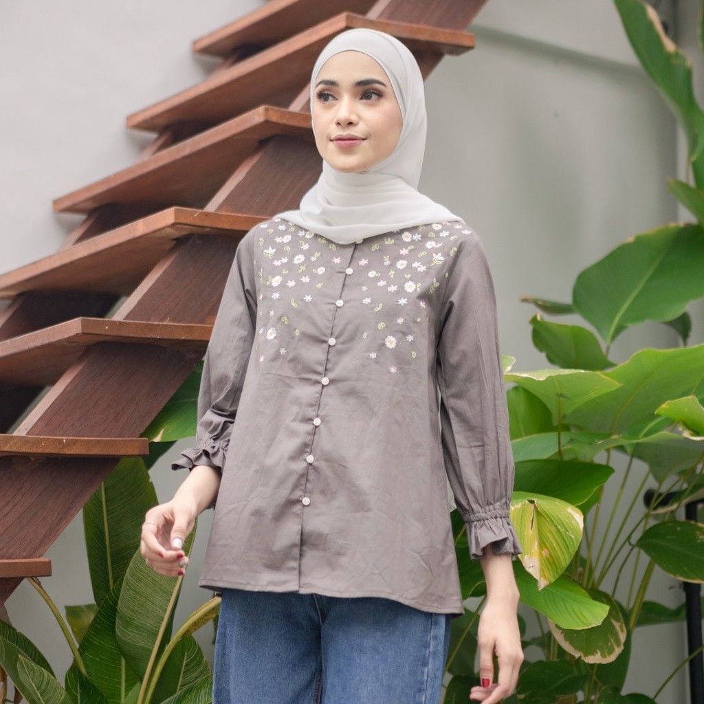 Jual GIYOMI ID - Celia Blouse/Blouse Wanita/Blouse Bahan Poplin/Blouse ...