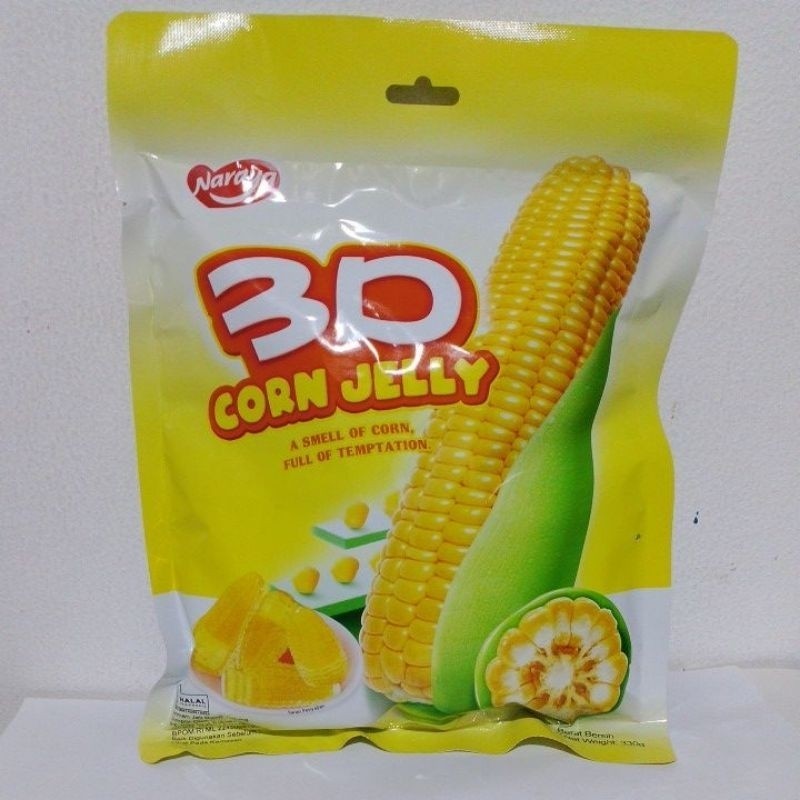 Jual permen corn jelly naraya 3D 330gr/ permen jeli naraya rasa jagung ...