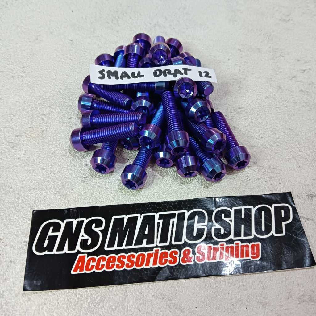 Jual Baut Titanium GR5 Small Head Drat 12 atau M8 Original viet / Baut Titanium Small Drat 12 M8 ...
