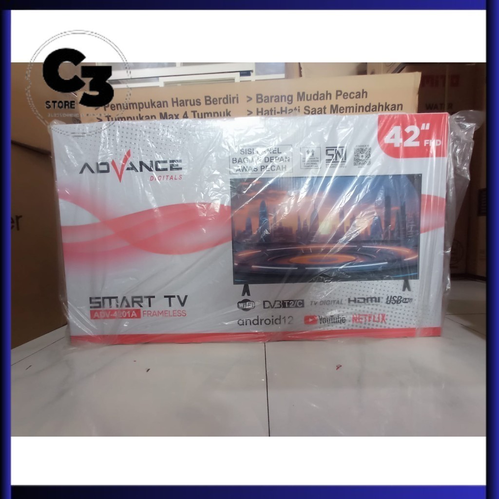 Jual ADVANCE SMART LED TV 42 INCH ADV-4201A PANEL LG FREE PACKING KAYU ...