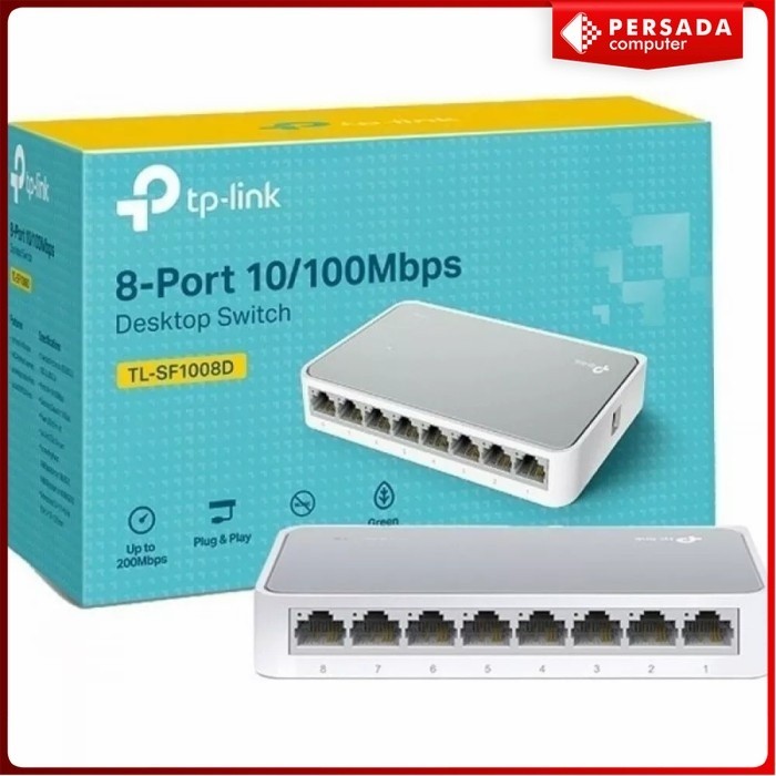 Jual TP-LINK TL-LS1008 8-Port 10/100Mbps Desktop Switch LS1008 | Shopee Indonesia