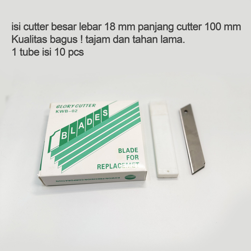 Jual ISI ULANG Refill SILET Cutter Besar 1 tube isi 10 pcs | Shopee ...