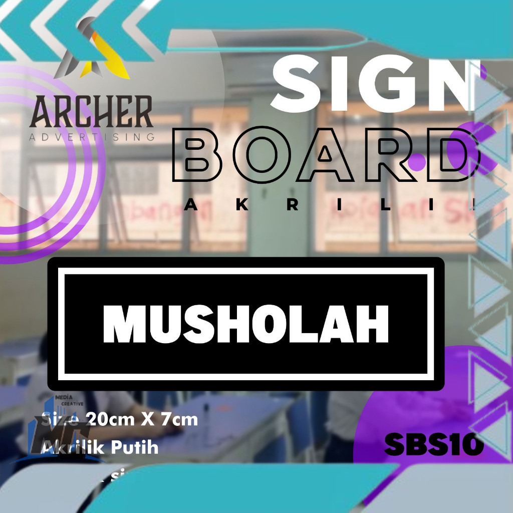 Jual SIGN BOARD AKRILIK PENUNJUK RUANGAN | MUSHOLAH | Shopee Indonesia