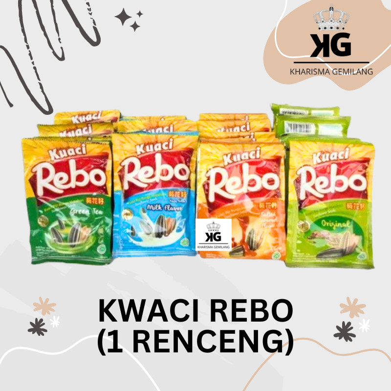 Jual KG - KWACI REBO 13gram (1 Renceng Isi 10 PCS) Kuaci Asin Gurih ...