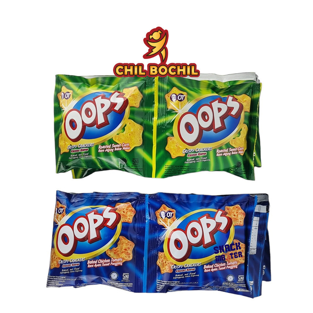 Jual CIKI OOPS RENCENG 12 GRAM ISI 10 SACHET - KRAKERS RENYAH - CHIL ...