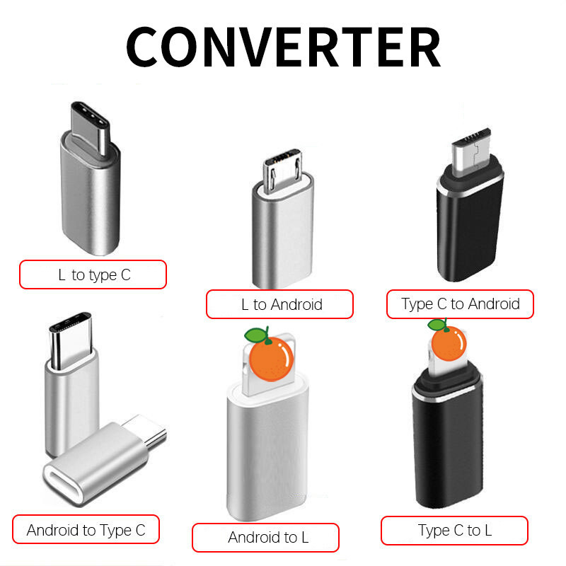 Jual Universal Type C to Micro Converter USB to IOS Converter Portable ...
