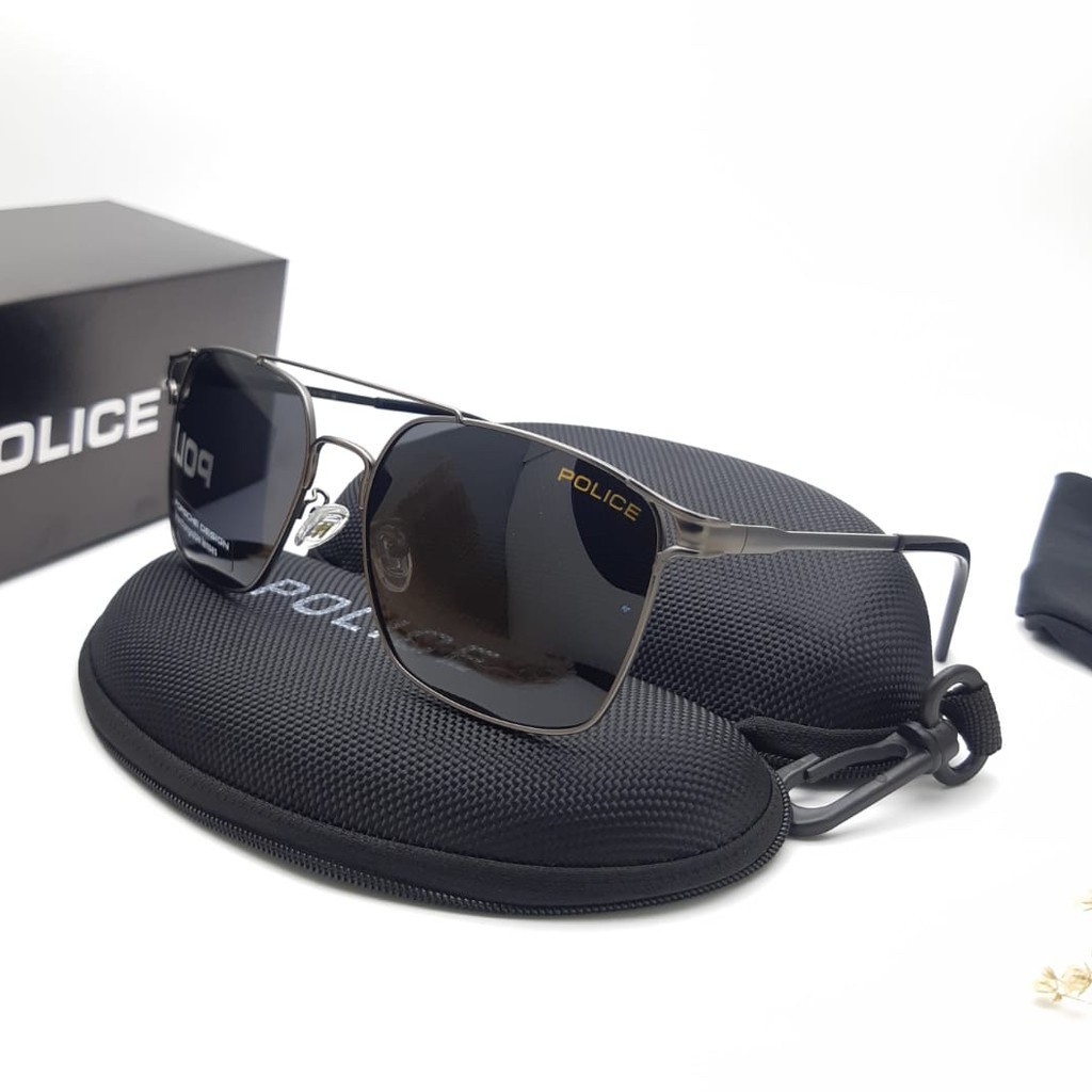 Jual STYLE KACAMATA!!! Kacamata Pria Police P8319 Frame besi polarized anti uv 400 Super Fullset ...