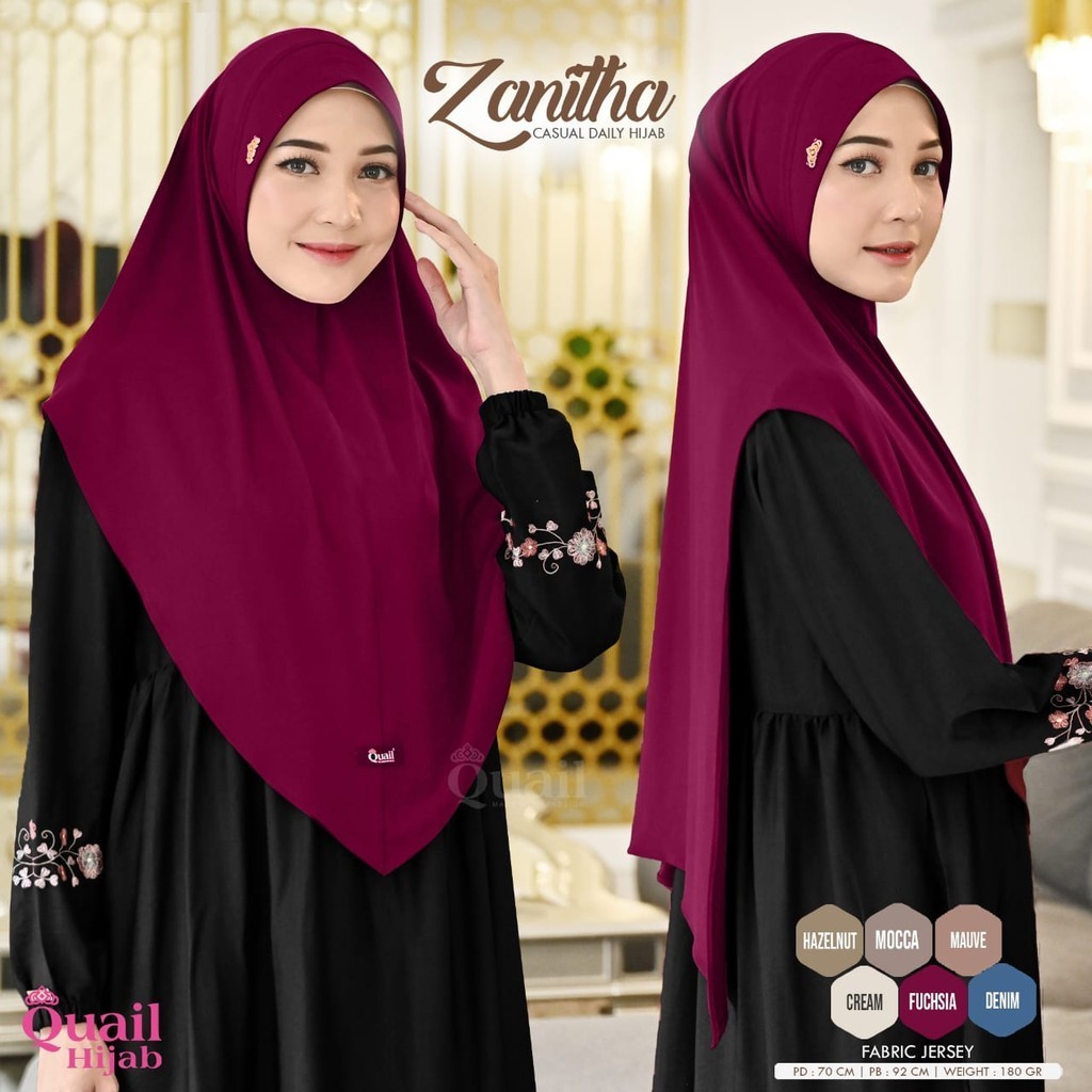 Jual Zanitha Casual Hijab Original Quail Jilbab Wanita Jersey | Shopee Indonesia