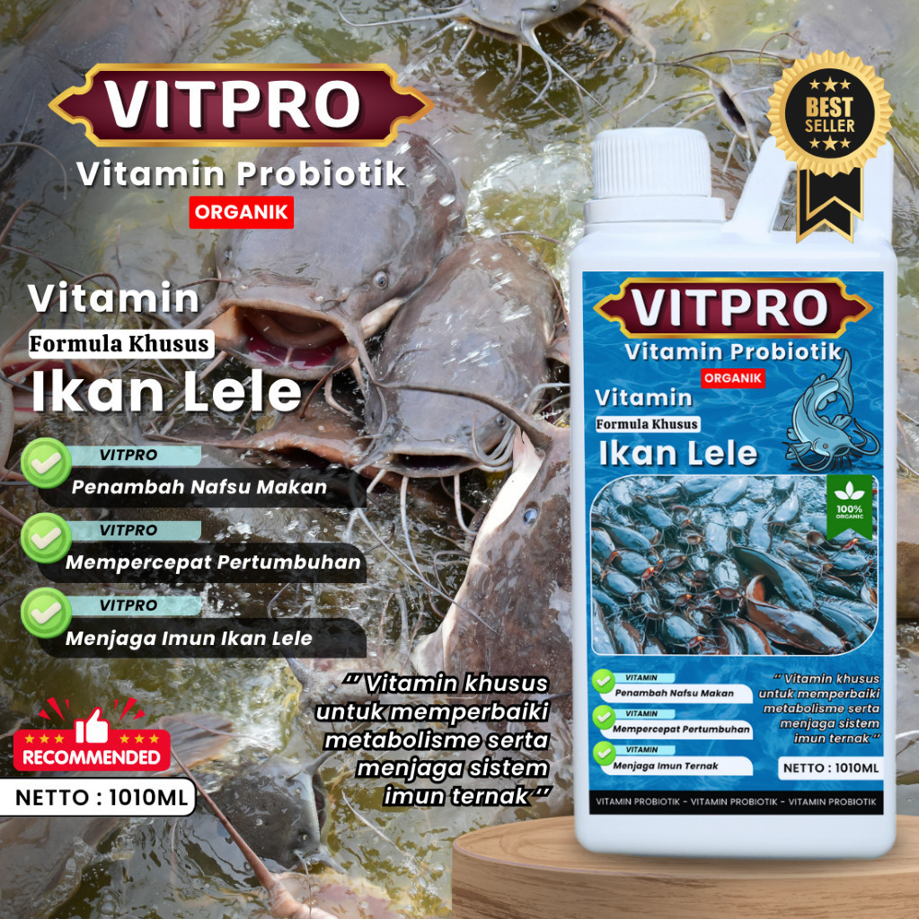 Jual VITPRO IKAN LELE, VITAMIN Ikan Lele Agara Cepat Besar Probiotik Pemacu Pertumbuhan Ikan ...