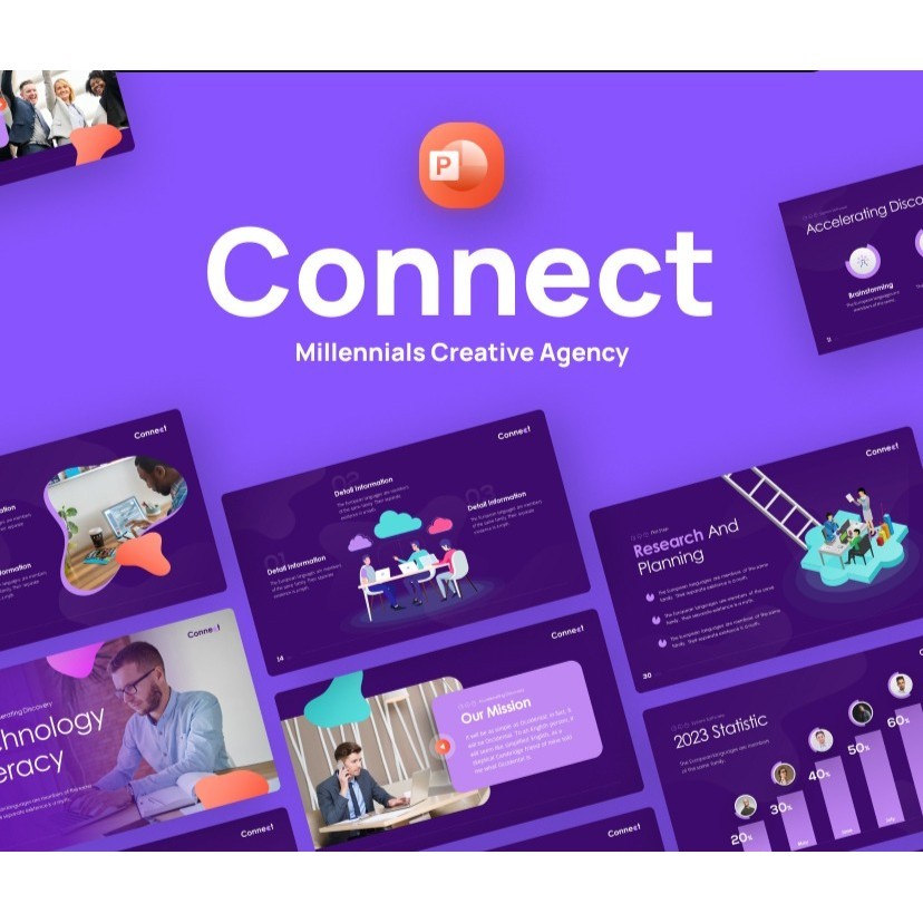 Jual Connect Creative Agency Powerpoint Presentation Template Full ...