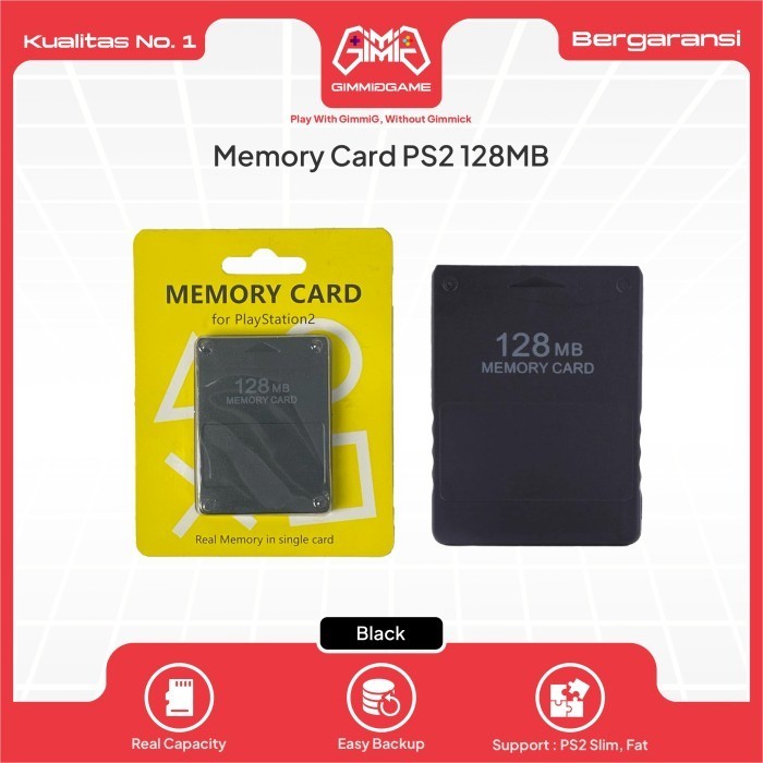 Jual Memory Card MC PS2 128MB Warna Hitam | Shopee Indonesia