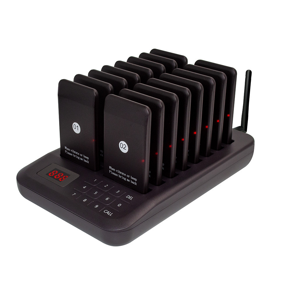 Jual Fast Shipping 16 Pagers 1 Keyboard Transmitter Pager System Call ...
