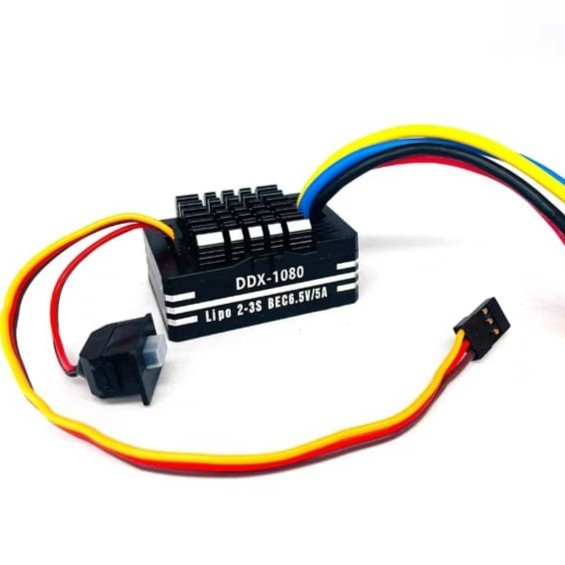 Jual DDX ESC BRUSHED 80A 2-3S BEC 6.5V/5A VS HOBBYWING 1080 WATERPROOF ...