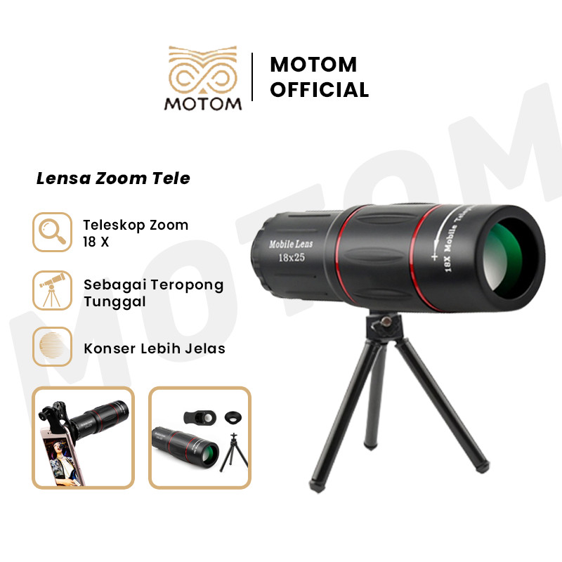 Jual MOTOM APEXEL Lensa Zomm Lens Kamera Tele Zoom HP 18X/25X36X ZOOM ...