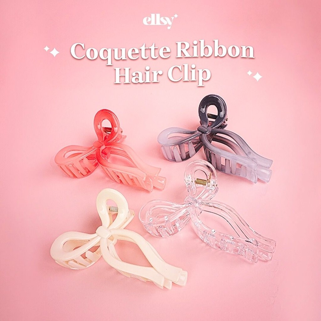 Jual Coquette Ribbon Hair Clip | Jepit Rambut Wanita Pita | Shopee ...