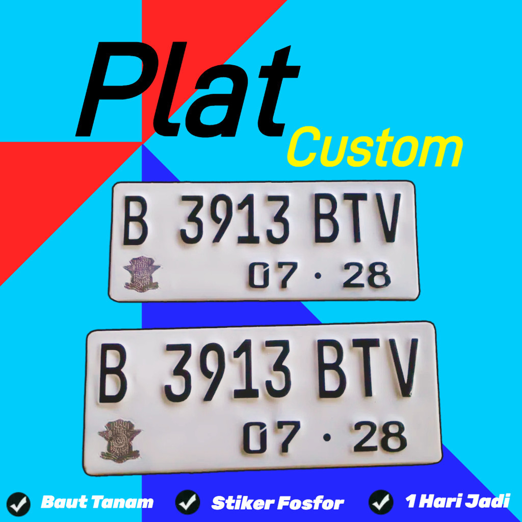 Jual Harga Sepasang Plat Nama Motor Font Terbaru | Shopee Indonesia