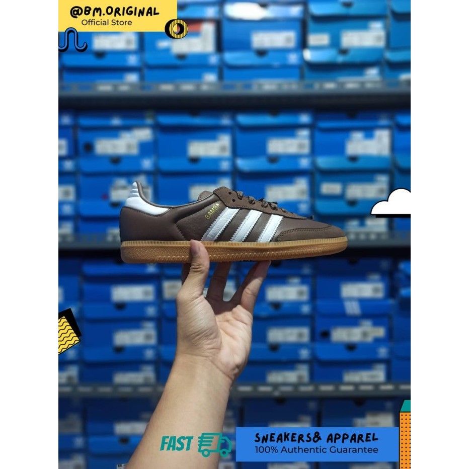 Jual Adidas Samba OG Earth Strata White Gold Metallic IE6522 | Shopee ...
