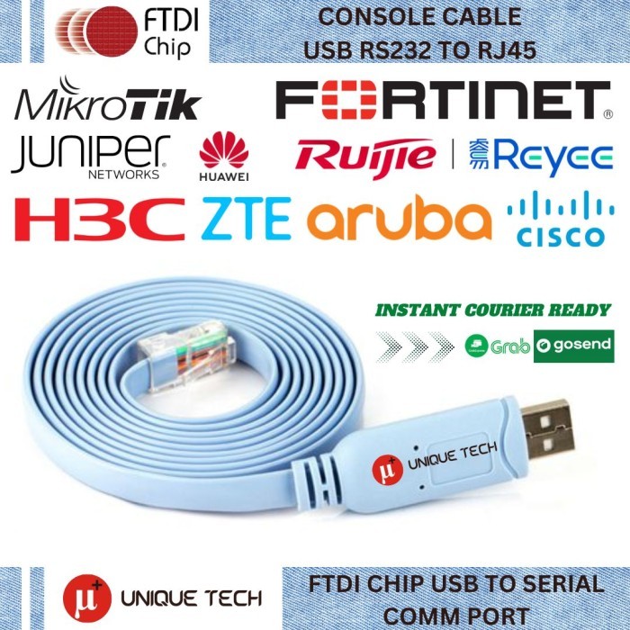 Jual FTDI CHIP CONSOLE CABLE USB RS232 TO RJ45 CISCO HUAWEI ROUTER ...