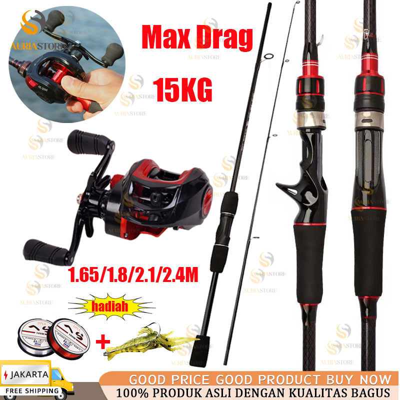 Jual Pancing Set Murah Murah Kuat Power Pancing 1.65M/1.8M/2.1M/2.4M Joran Pancing Murah Reel ...