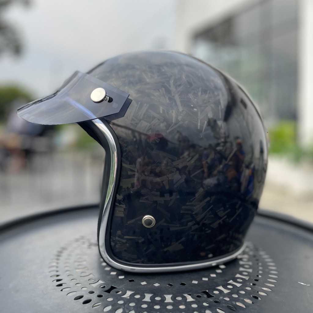 Jual Helm SlimHead TX500 Carbon List Chrome Free Topi Pet Retro ...