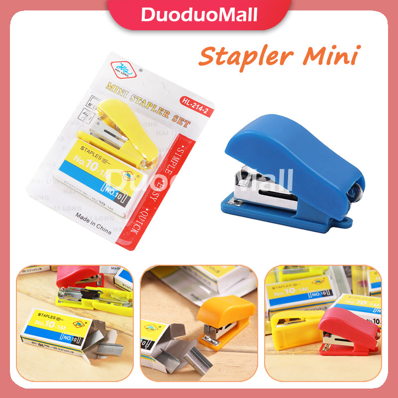 Jual Staples Mini Set/Stapler Portabel Kecil | Shopee Indonesia