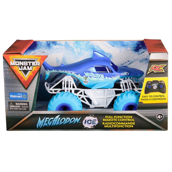 Jual Mainan Remote Control Monster Jam 1:24 Ice Megalodon | Shopee ...