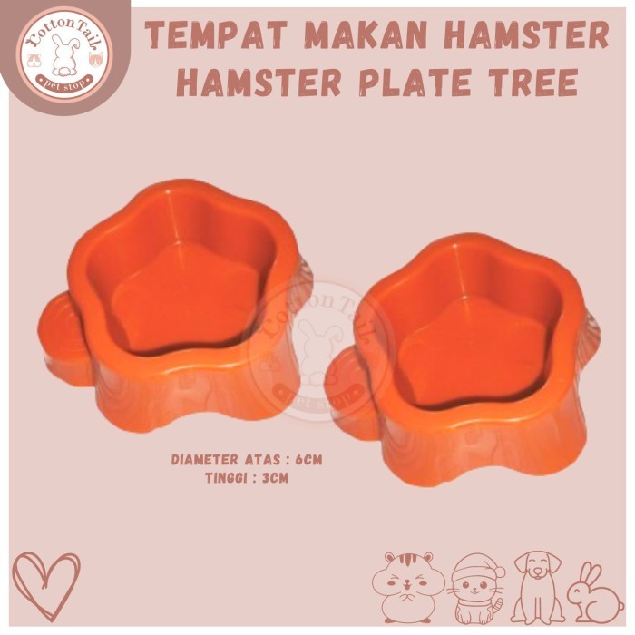 Jual Hamster Plate Tree - Tempat Makan Haster Motif Kayu | Shopee Indonesia