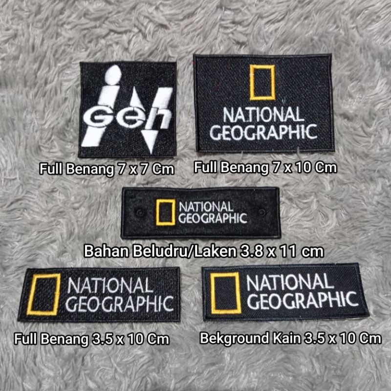 Jual Bordir Patch Bordir National Geo, emblem bordir, badge national ...