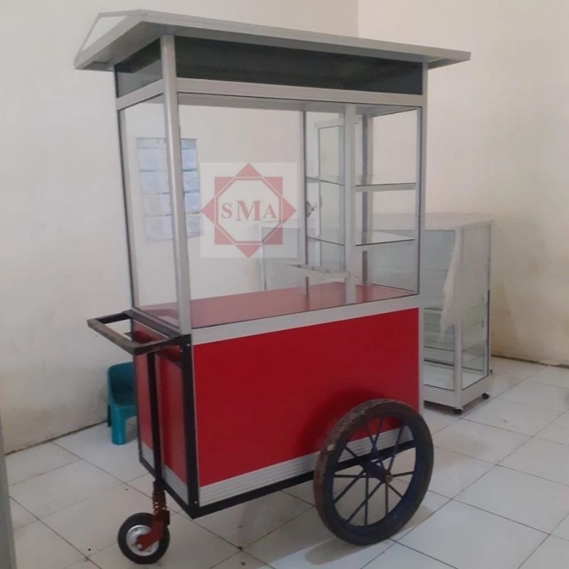 Jual Gerobak Jualan Keliling/ Gerobak Alumunium/ Gerobak Dorong ...