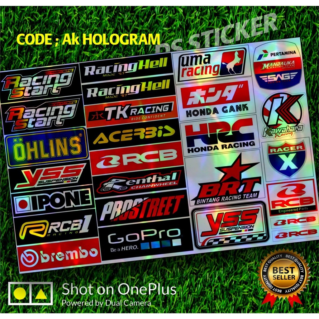 Jual AK Sticker Pack Racing Stiker Variasi Sponsor Balap Hologram ...