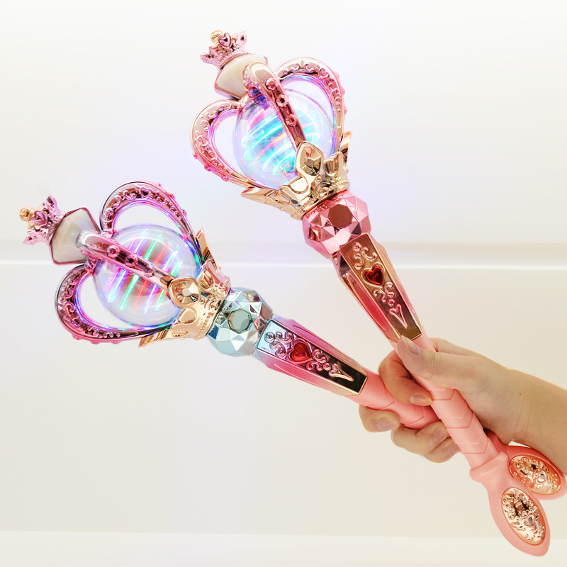 Jual Electric Magic Stick Girls Toy Beautiful Princess Magician Scepter ...