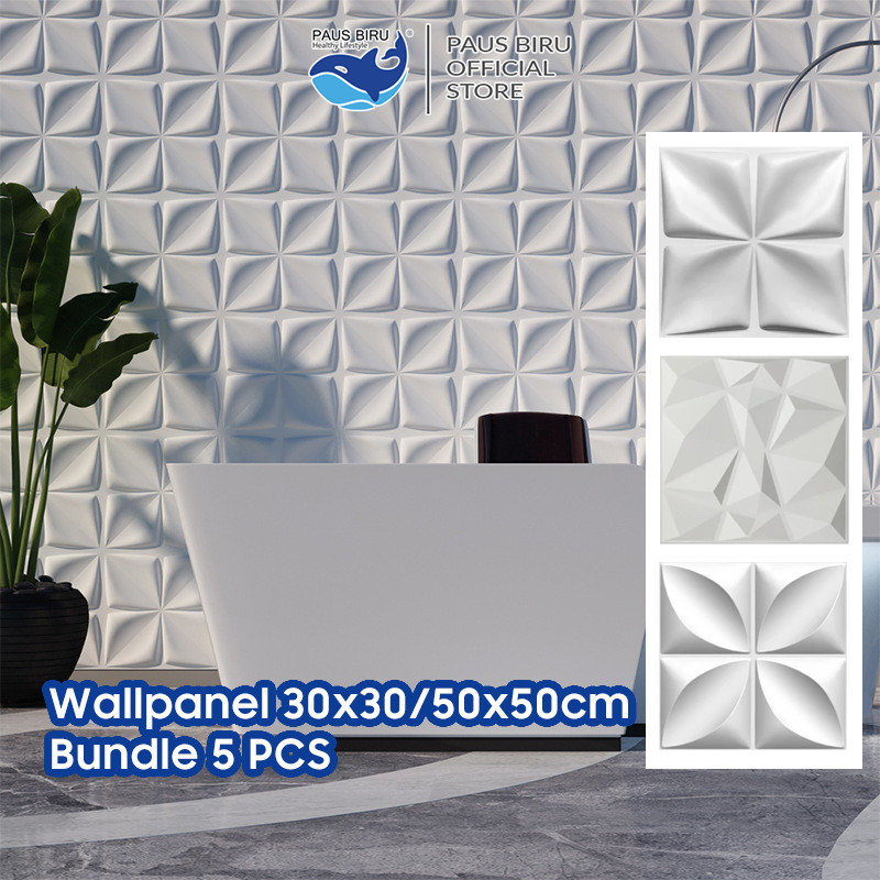Jual Paus Biru - PAKET ISI 5 PCS!!! Wall Panel 3D PVC Wallpaper Dinding ...