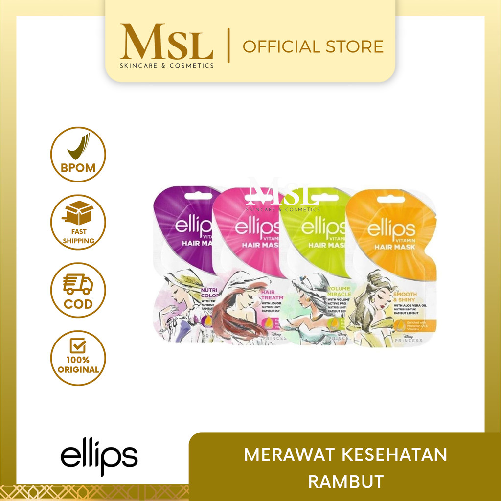 Jual MSL - ELLIPS Hair Mask Sachet 20gr | Ellips Hair Mask Pro Keratin ...