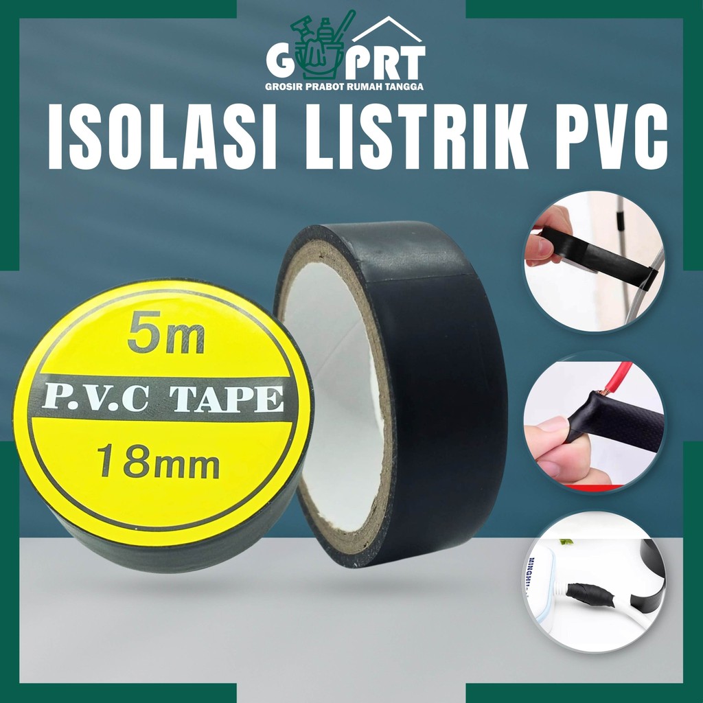 Jual Isolasi Kabel Listrik Lakban Electrical Hitam 18mm 5m Lakban Kabel Original Bukan Nitto ...