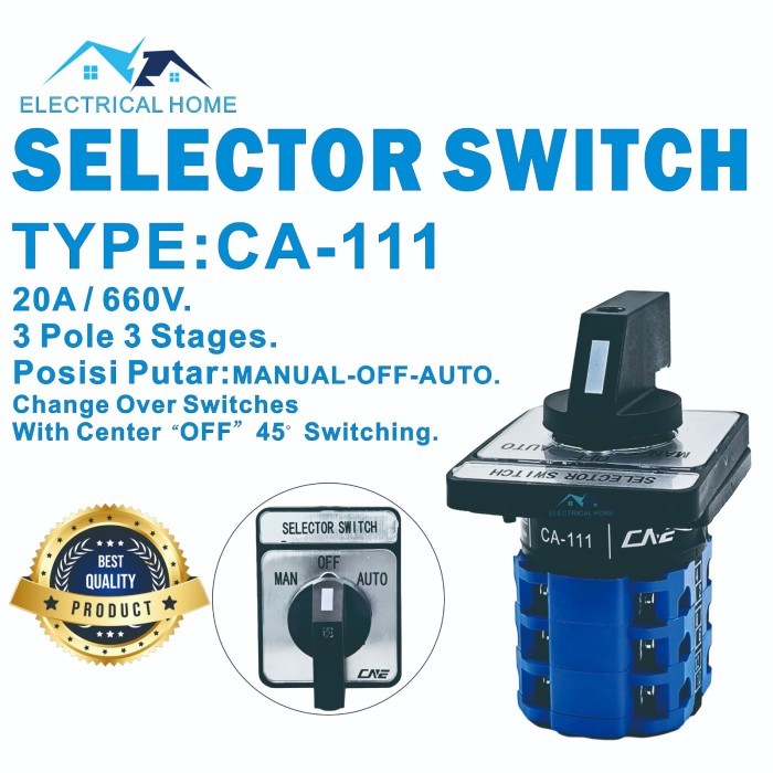 Jual Selector Switch 3 Pole 3 Stages MAN-OFF-AUTO/ CA-111(MAN-OFF-AUTO ...