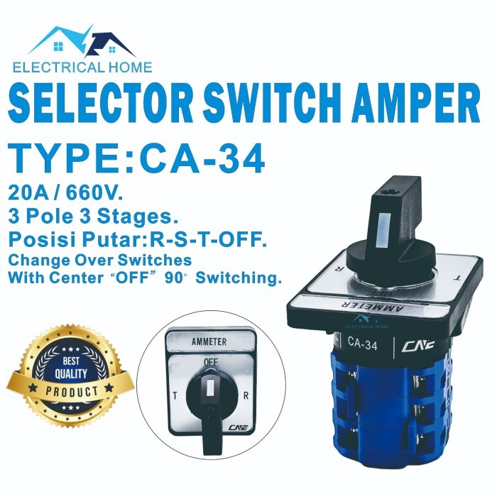 Jual Selector Switch Amper/Cam Switch CA-34 / 4 POSISI | Shopee Indonesia