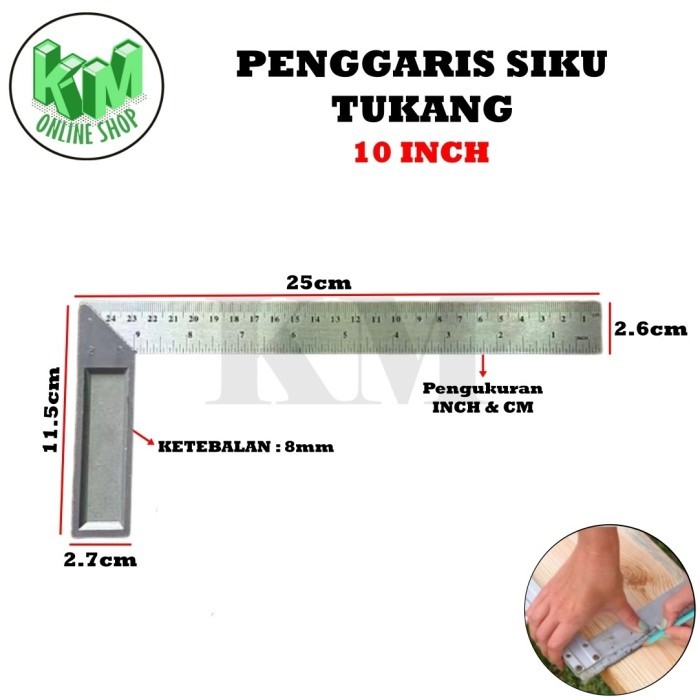 Jual SIKU TUKANG PENGGARIS SIKU TUKANG GARISAN SIKU TUKANG JUMBO TEBAL ...