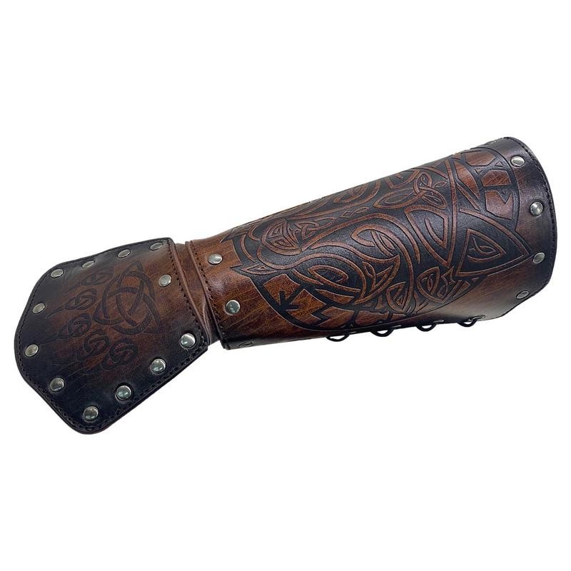 Jual Medieval Arm Gauntlets Feather Medieval Armor Bracers Nordic Style ...