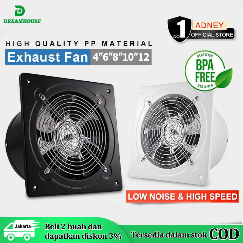 Jual Exhaust Fan Dinding 6 Inch Kipas Exhaust Ventilasi Dinding ...