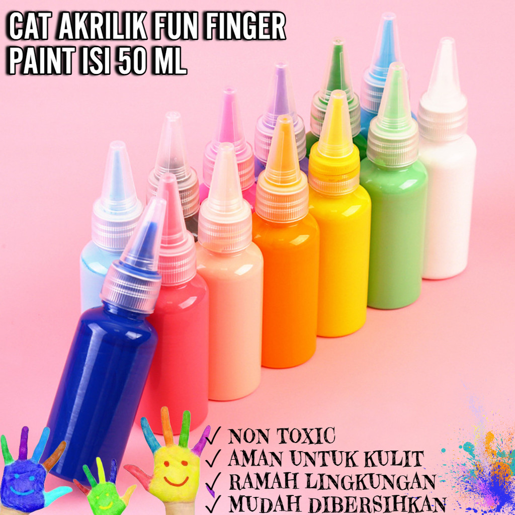 Jual AWC CAT AKRILIK MEWARNAI ISI 6, 12 DAN 24 WARNA UKURAN 50 ML ...