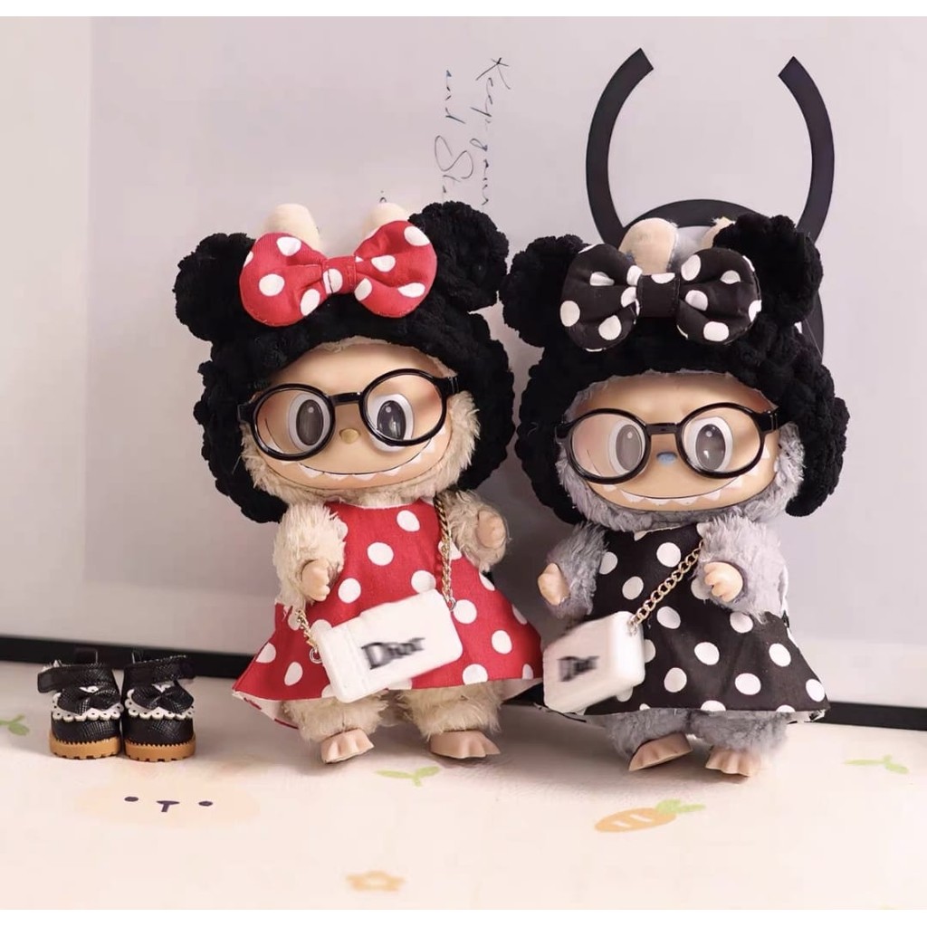 Jual READY STOCK LABUBU CUSTOM MICKEY DIOR // BAJU LABUBU MICKEY BLACK ...