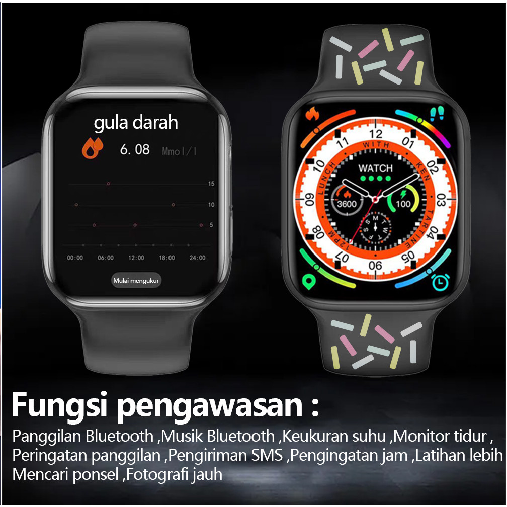 Jual Sport Watch Jam Tangan Bluetooth Dapat 2 Tali Smart Watch Smart ...
