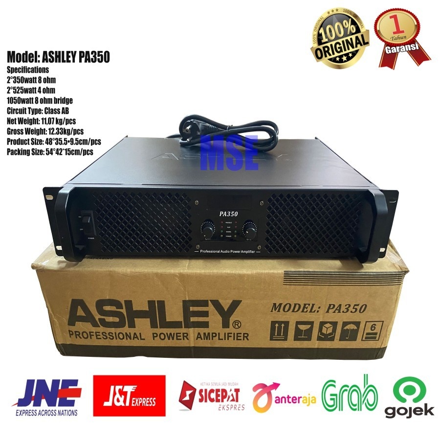 Jual POWER 2 CHANNEL ASHLEY PA350 PA 350 PA-350 ORIGINAL GARANSI RESMI ...
