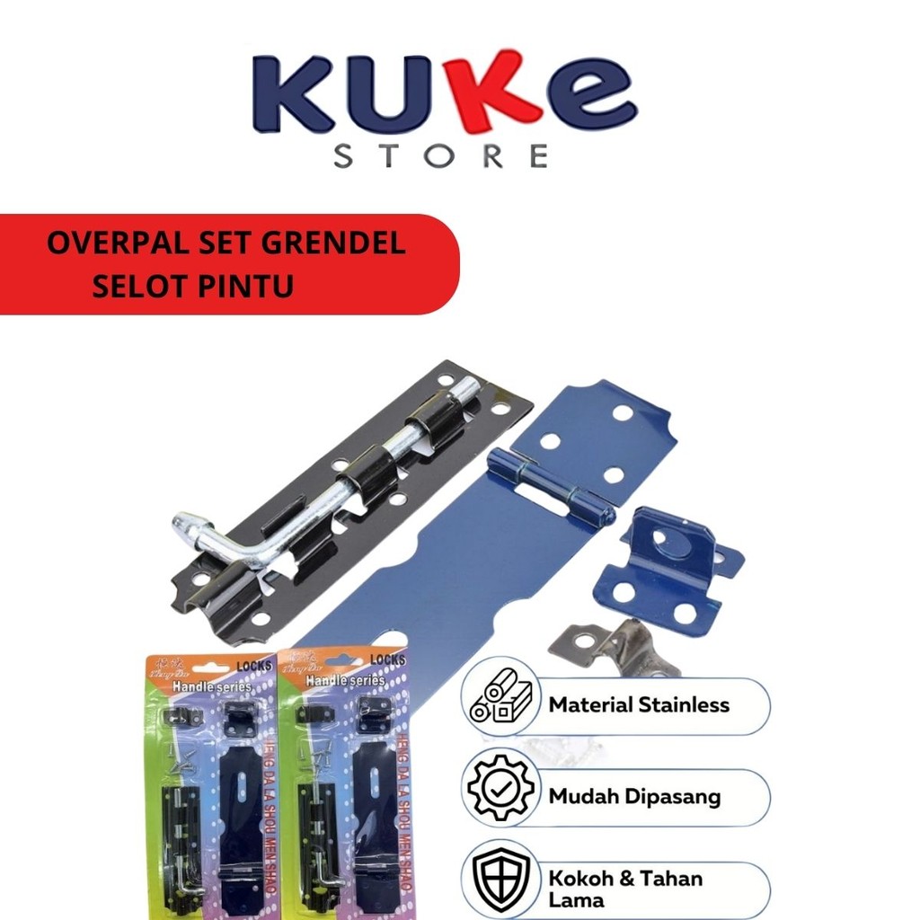 Jual Overpal Set / Kait Gembok Selot Grendel Stainless / Pengunci Kotak ...