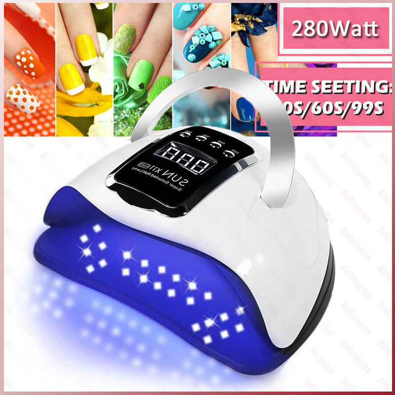 Jual SUN X11/ SUN X10 Max 280W 66Leds Dalam Full Hitam Lampu Pengering Kutek Gel Led UV Nail ...