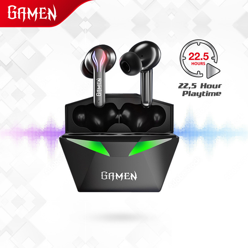 Jual GAMEN TWS Gaming Bluetooth 5.0 Sirens II TWS Gaming No Delay Low ...